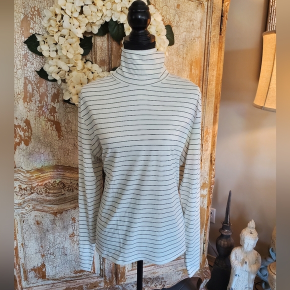 Soma | Tops | New With Tags Soma Ivory And Black Striped Turtleneck Xxl ...